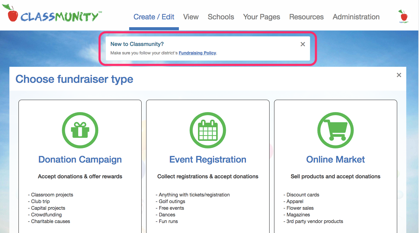 New Functionality – Policy Link – Classmunity